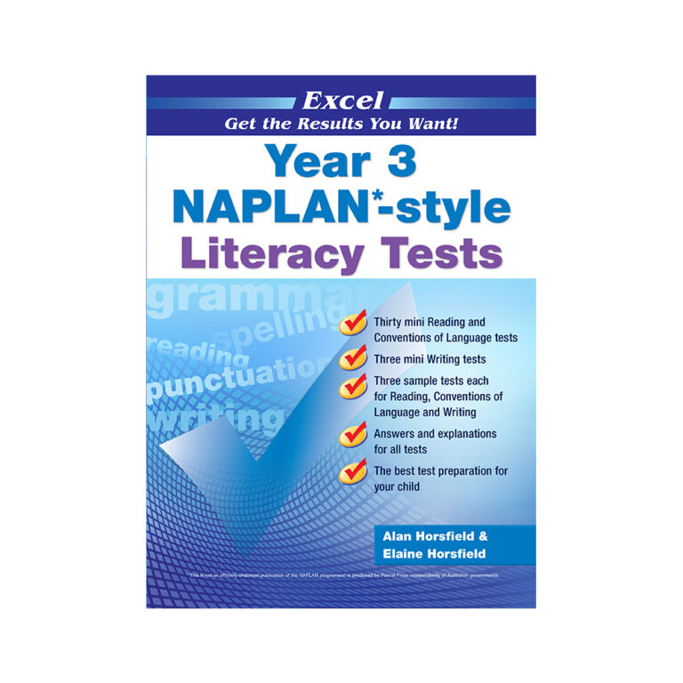 Excel NAPLAN*-style Literacy Tests Year 3 - LJ Harper