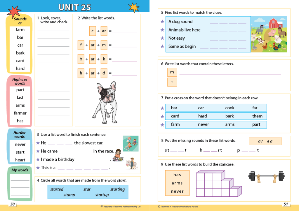 Structured Synthetic Phonics & Spelling Book 1 - LJ Harper