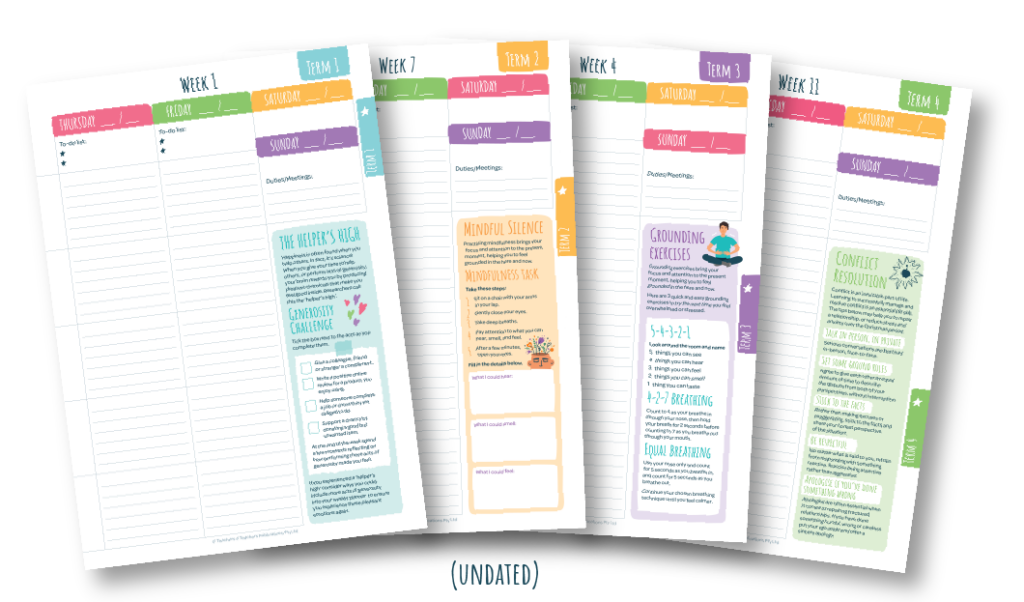 Teachers4Teachers My Wellbeing Teacher Planner - LJ Harper