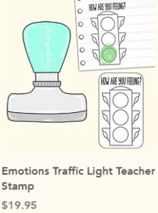 Emotions Traffic Light Teacher Stamp - LJ Harper